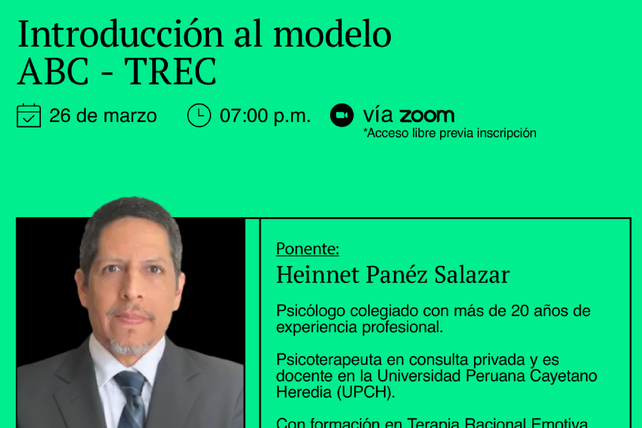 WEBINAR: INTRODUCCIÓN AL MODELO ABC – TREC – Facultad de Psicología